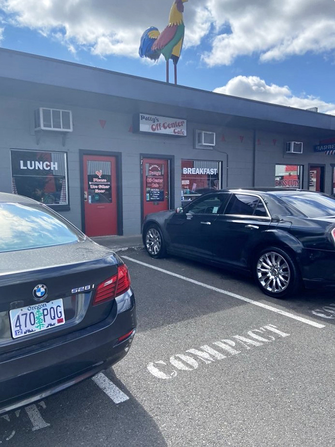 Luxury cars in the parking lot prove that good taste crosses all economic boundaries when it comes to finding the perfect chicken fried steak.