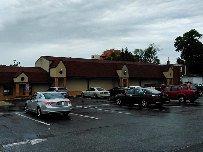 Even on a rainy day, the parking lot fills with devotees making their pilgrimage to this temple of baked goods.