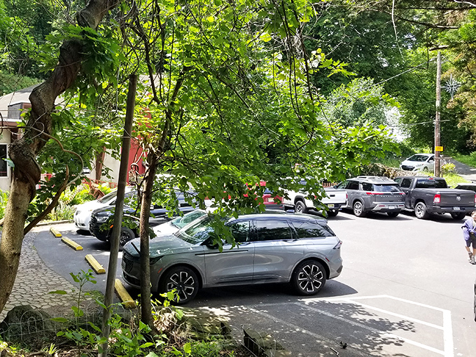Souvenirs galore await after your underground adventure, because nothing says "I explored a cave" like a geode paperweight.