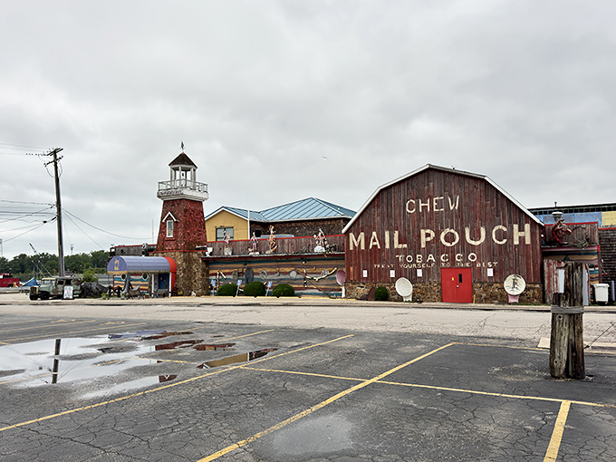 Even on cloudy days, Pickle Bill's distinctive silhouette stands out &ndash; a quirky landmark that's become a beloved destination for seafood pilgrims.
