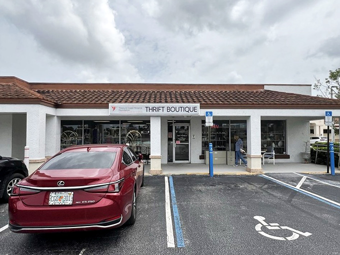 Even the parking lot screams "Florida thrift store chic"&mdash;where Lexus drivers and bargain hunters unite in the universal quest for a great deal.