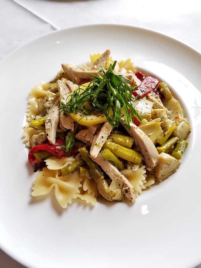 Pasta primavera that celebrates fresh vegetables and tender chicken—proof that sometimes the simplest combinations create the most joyful flavors.