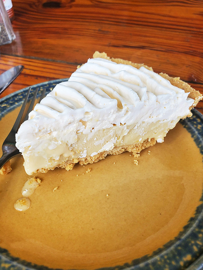 Key lime pie with a cloud of whipped cream &ndash; the perfect sweet finale that whispers "vacation" even if you're just playing hooky from work for the morning.
