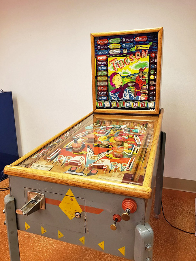 This vintage "Tucson" pinball machine proves that before video games, we entertained ourselves with flashing lights, steel balls, and satisfying mechanical clicks.