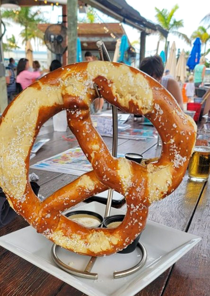 This isn't just a pretzel&mdash;it's carbohydrate architecture, a doughy monument to German engineering that demands respect and multiple dipping sauces.