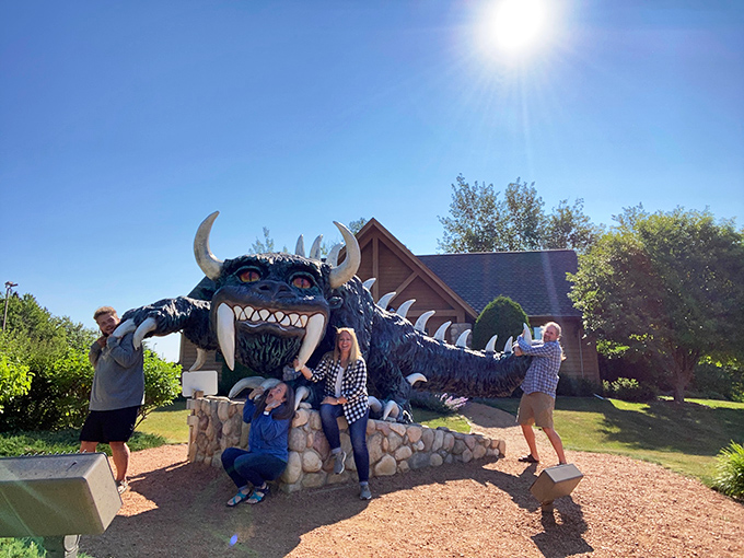 Sometimes the best travel memories come from striking ridiculous poses with Wisconsin's most beloved legendary creature.
