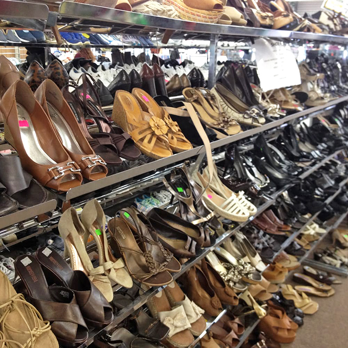 The shoe section rivals Imelda Marcos' closet, with everything from practical flats to statement heels. Your perfect pair is hiding somewhere in this footwear forest.
