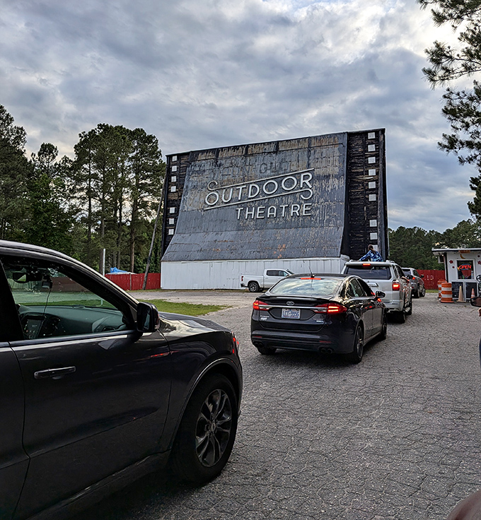 The pilgrimage begins&mdash;cars line up for their spot at this cinematic sanctuary where movie magic still happens the old-fashioned way.