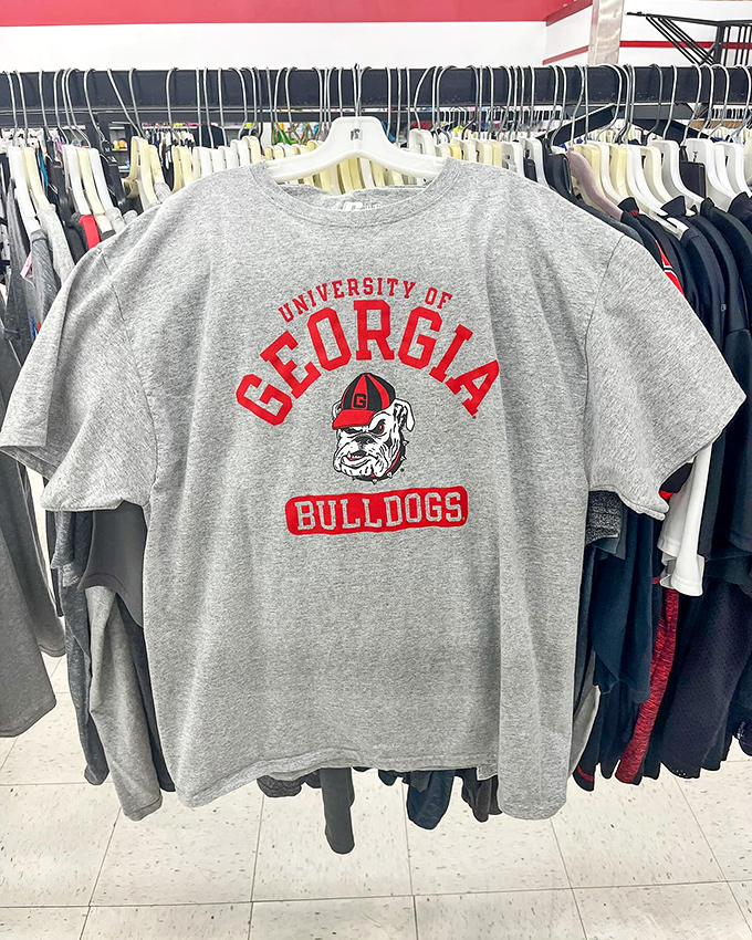 College spirit never dies—it just gets thrifted when closet space runs low, giving Bulldogs fans another chance to show their loyalty for pocket change.