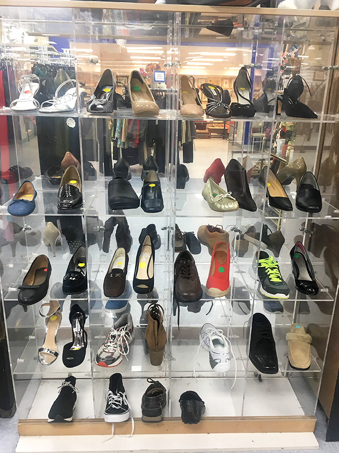 The shoe display offers footwear fantasies at fraction prices&mdash;from practical flats to party-ready heels that won't break your budget or your arches.