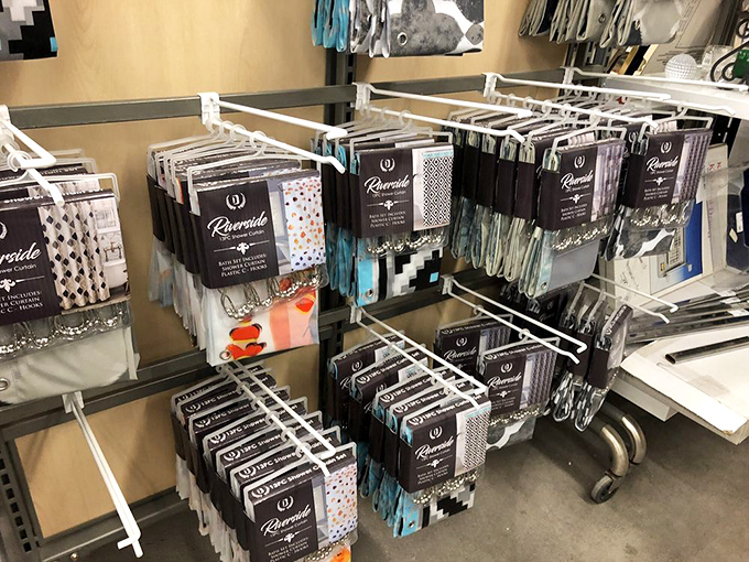 Even shower curtains get the quality treatment here, proving every detail matters in home design.