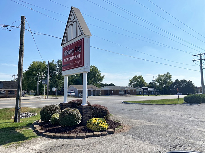 The roadside sign stands as a beacon for barbecue pilgrims, promising "Restaurant & Lounge" experiences worth the journey.