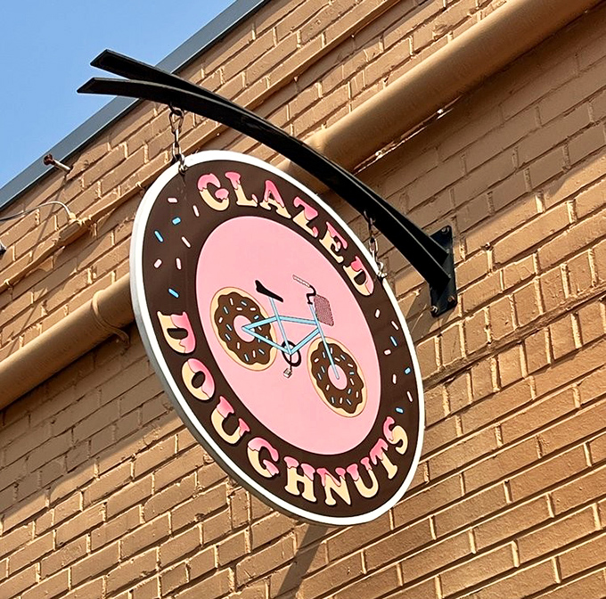 The iconic sign with doughnuts for bicycle wheels perfectly captures this shop's playful spirit. Simple, sweet, and impossible to resist &ndash; just like everything inside.