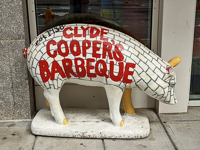 The roadside sign stands as a beacon to hungry travelers. Like a lighthouse, but instead of safe harbor, it promises excellent cabbage rolls.