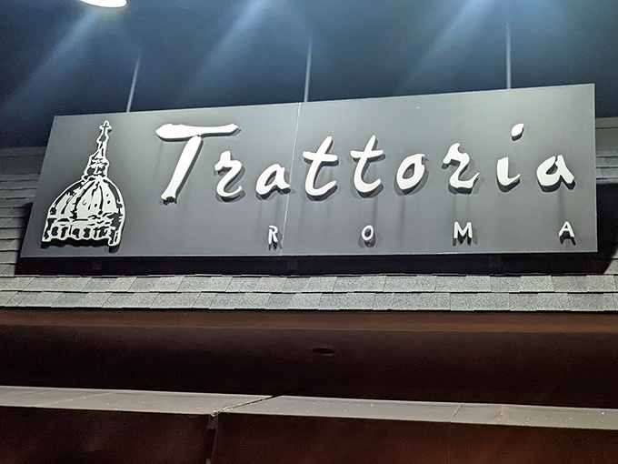 That sign isn't just signage, it's a beacon calling all bruschetta lovers home.