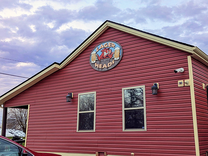 The Lager Heads logo promises what awaits inside&mdash;beer, BBQ, and bliss. That red exterior has become a landmark for meat lovers throughout Ohio.