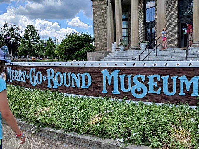 The sign says "museum," but what it really means is "portal to your childhood." This unassuming entrance leads to a world of wonder inside.