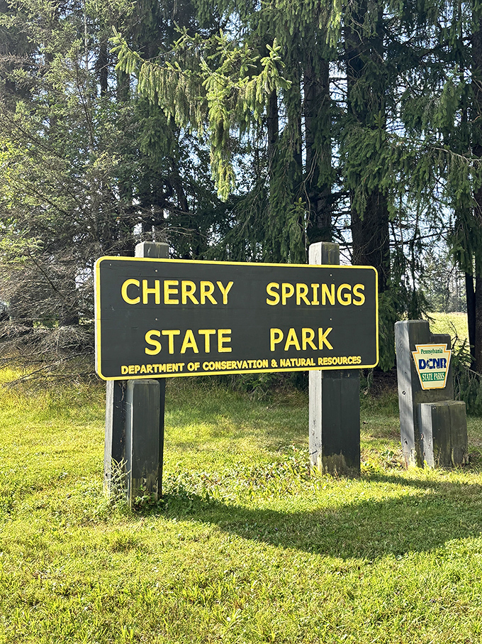 The official greeter of Cherry Springs &ndash; standing proudly since before GPS told everyone "you have arrived at your destination."