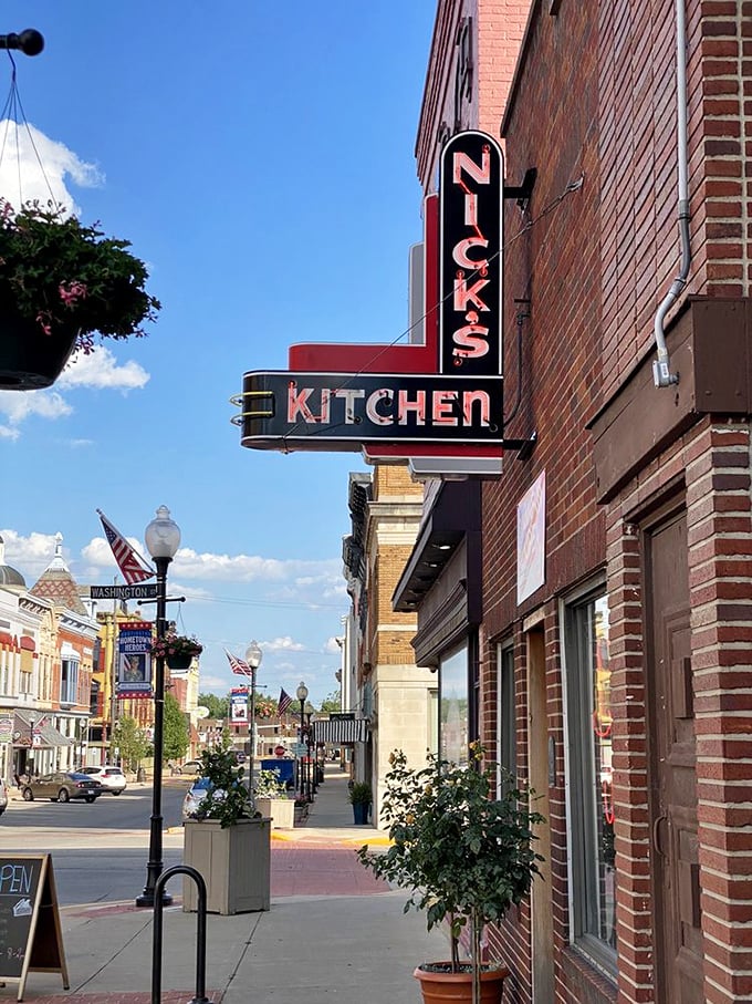 Downtown Huntington's crown jewel stands proudly on Jefferson Street. Nick's Kitchen sign has guided hungry travelers like a North Star of comfort food for decades.