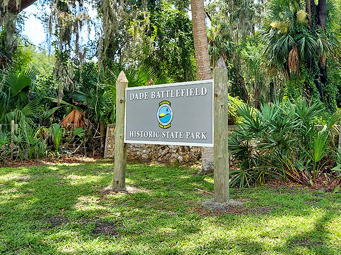 The unassuming entrance sign welcomes you to one of Florida's historical treasures. Beyond it lies a world far removed from tourist crowds.
