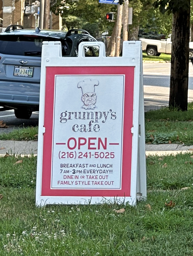 The sign that promises breakfast salvation from 7am-3pm daily. Those aren't just business hours&mdash;they're windows of opportunity for culinary happiness.
