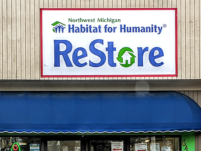 The sign says ReStore, but what it really means is "opportunity headquarters" where your dollar stretches and your home benefits.