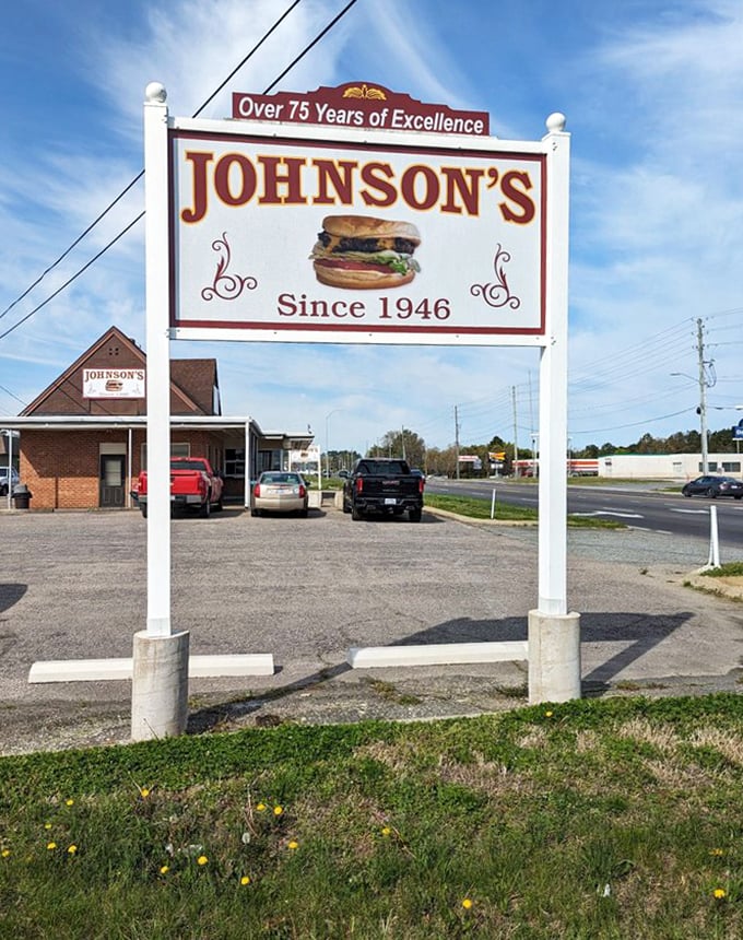 Signage that doesn't need flashy graphics when seven decades of excellence speaks volumes about quality.