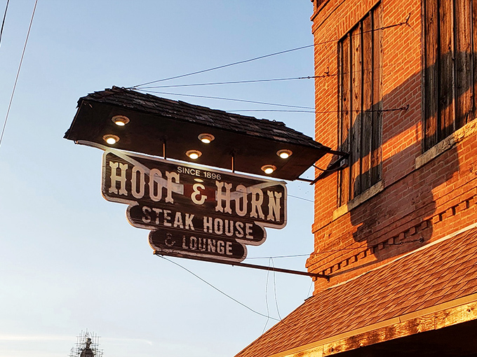 The vintage sign doesn't just mark a restaurant&mdash;it's a beacon for hungry travelers and locals alike, promising beef-based happiness since 1954. 