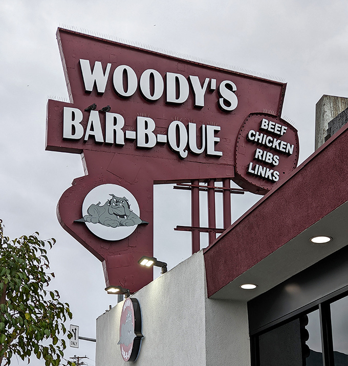 That vintage sign with its cartoon bulldog mascot has guided hungry Angelenos to BBQ nirvana since bell-bottoms were first in fashion.