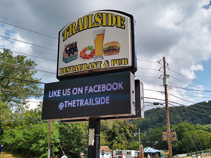 The roadside sign stands proud against rolling Pennsylvania hills, like a beacon of hope for hungry travelers. Facebook friends? More like food friends.
