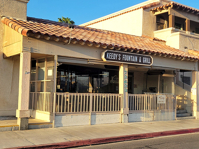 Bathed in golden California sunshine, Keedy's exterior is like a beacon for breakfast lovers seeking refuge from trendy avocado toast establishments.
