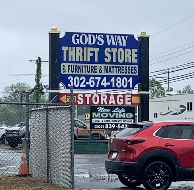 The roadside sign beckons bargain hunters like a lighthouse guiding ships to safe harbor&mdash;and spectacular savings.