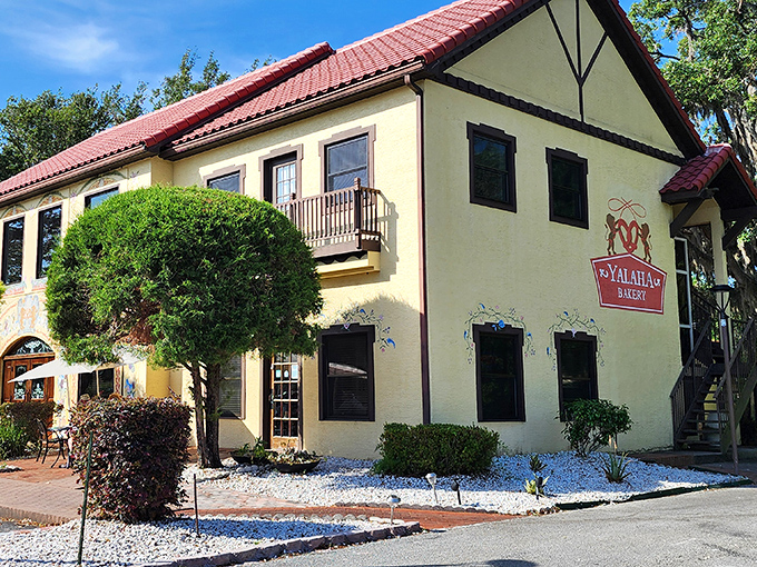 The bakery's exterior promises what awaits inside: a taste of European tradition that's found an unlikely but perfect home in the heart of Florida.