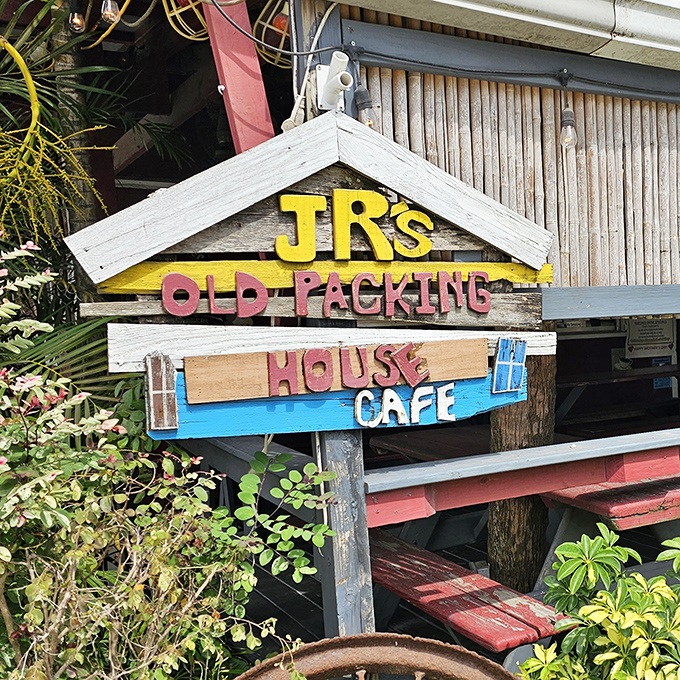 This handcrafted sign captures the spirit perfectly &ndash; a little rough around the edges but absolutely authentic.