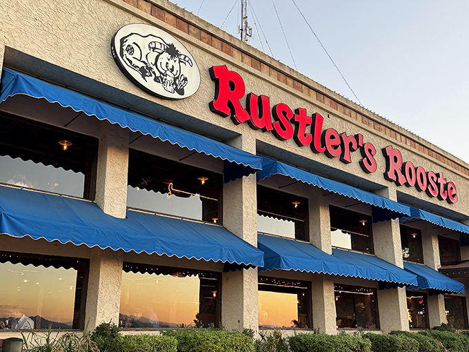 The restaurant's exterior promises Western adventure before you even park your car. That sign has welcomed hungry Arizonans for generations.