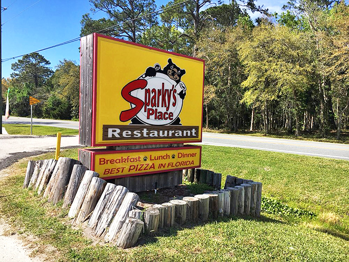 The sign that's launched countless U-turns from drivers who suddenly realized they're starving.