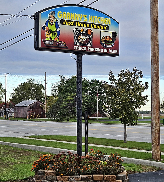 The roadside sign proudly announces "Just Home Cookin'" without a hint of irony. In a world of culinary pretension, this straightforward promise feels almost revolutionary.