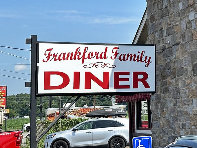 The sign that's guided hungry travelers for years, promising not just a meal but an experience worthy of a detour on life's highway.