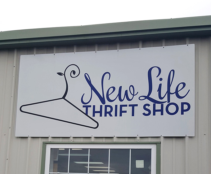 The iconic New Life Thrift Shop sign&mdash;a beacon of hope for budget-conscious shoppers and treasure hunters throughout Delaware.