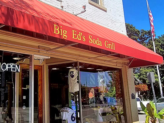 That sign says everything you need to know&mdash;this isn't just a restaurant, it's a landmark. The red awning is basically a welcome mat. 