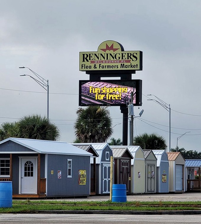 The roadside beacon that's drawn bargain hunters for generations. "Fun shopping for free" might be the most Florida promise ever made.