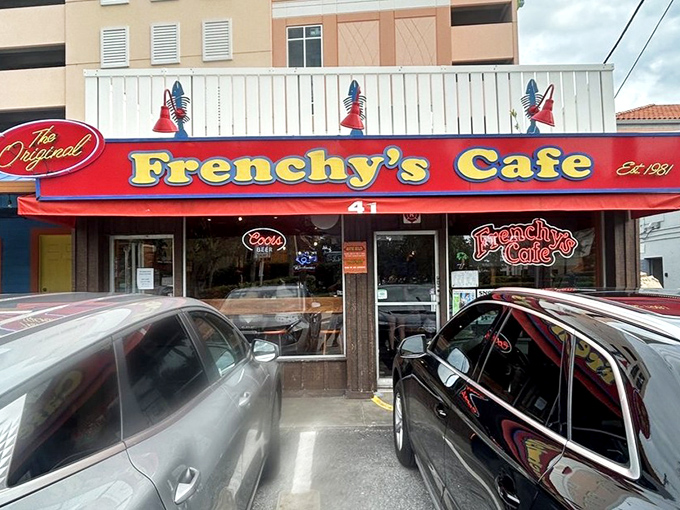 That sign has welcomed more hungry beachgoers than a lifeguard has blown whistles &ndash; simple, direct, and absolutely effective.