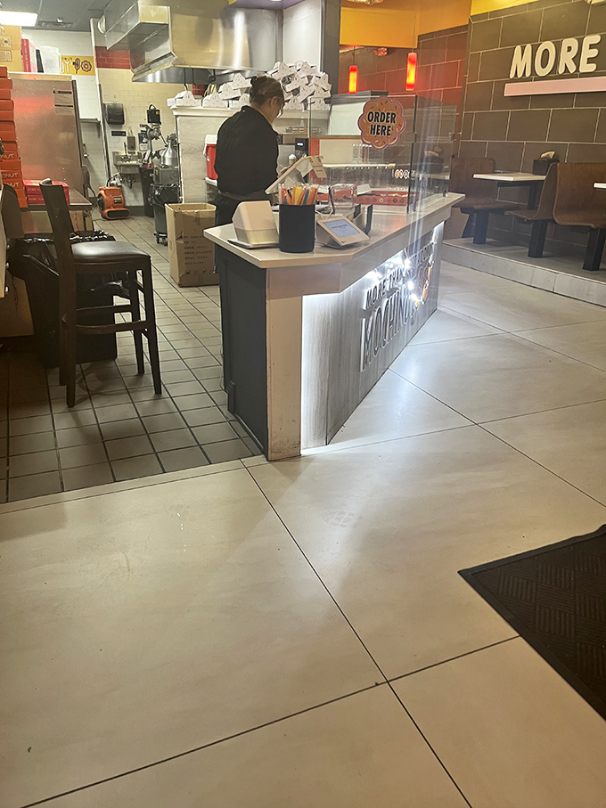 Where the magic happens: the ordering counter awaits your decision on which delicious path you'll choose today.