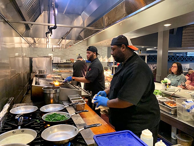 Where the magic happens &ndash; skilled hands transforming simple ingredients into the comfort food masterpieces that keep locals coming back.