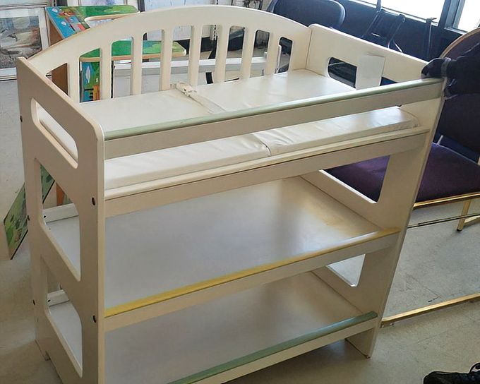 Nursery furniture that won't break the bank! This gently-used changing table proves that preparing for baby doesn't have to empty your savings account.