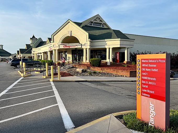 The directory sign stands like a treasure map to retail adventures. X marks the spot where your credit card will get its exercise.