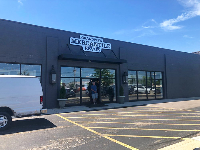 The storefront beckons like a portal to another dimension where your grandmother's attic and a luxury showroom had a beautiful baby.