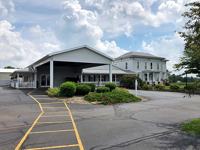 On sunny days, Dutch Kitchen stands against the Ohio sky like a beacon of breakfast hope.