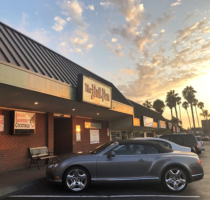 Golden hour transforms The Bull Pen into something magical, proving beauty exists in unexpected places.