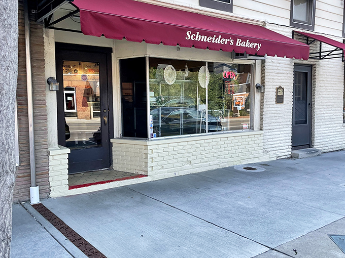 The entrance to carb paradise. That "OPEN" sign might be the most beautiful three-letter word in the English language when donuts await inside.